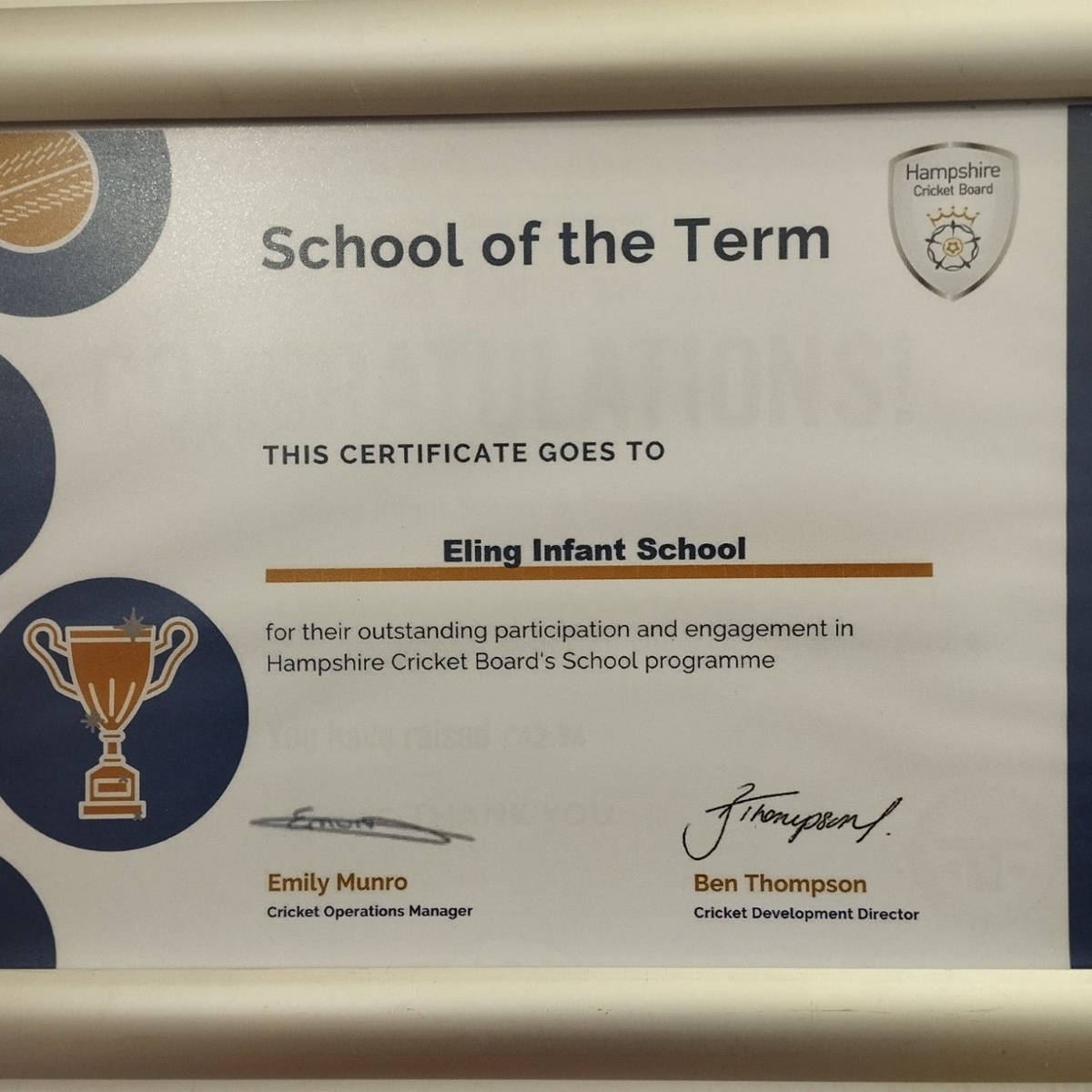 Eling Infant School and Nursery - Cricket School of the Term
